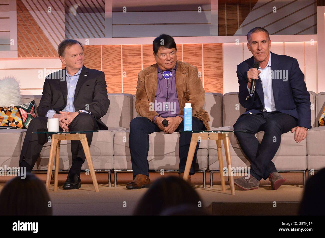 (L-R) CEO of the Leonardo DiCaprio Foundation Terry Tamminen, CEO of ...