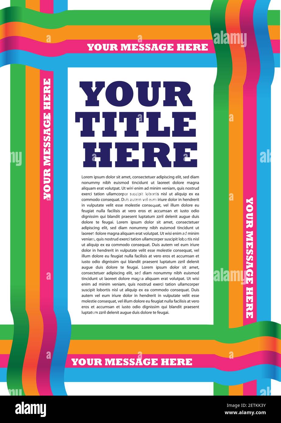 Layout design border of colorful paper banners. Vector illustration ...