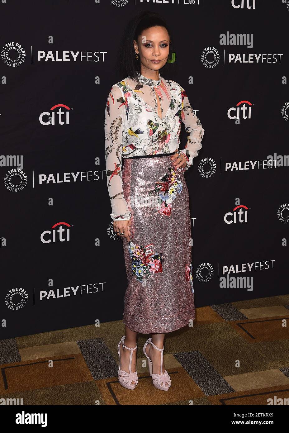 HOLLYWOOD, CA - MARCH 25: Thandie Newton at PaleyFest 2017 - "Westworld ...