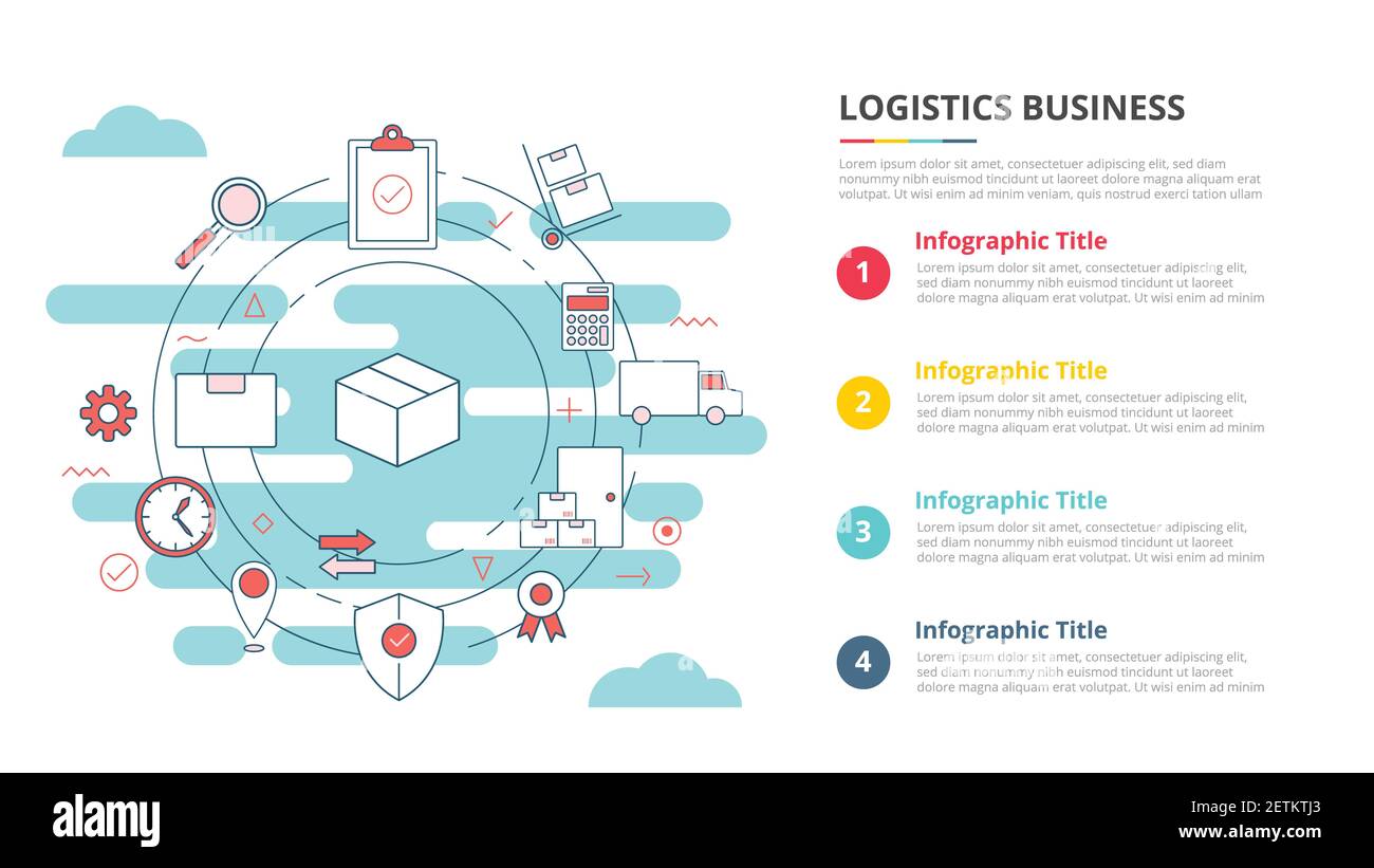 logistics business or delivery concept for infographic template banner ...