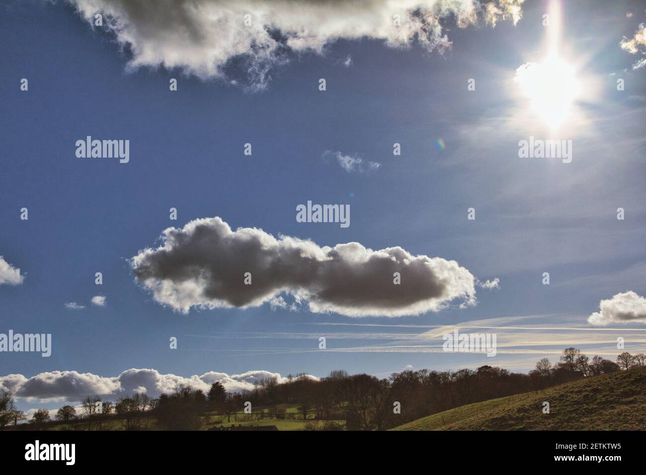 sky scene on a spring morning, UK 2021 Stock Photo - Alamy
