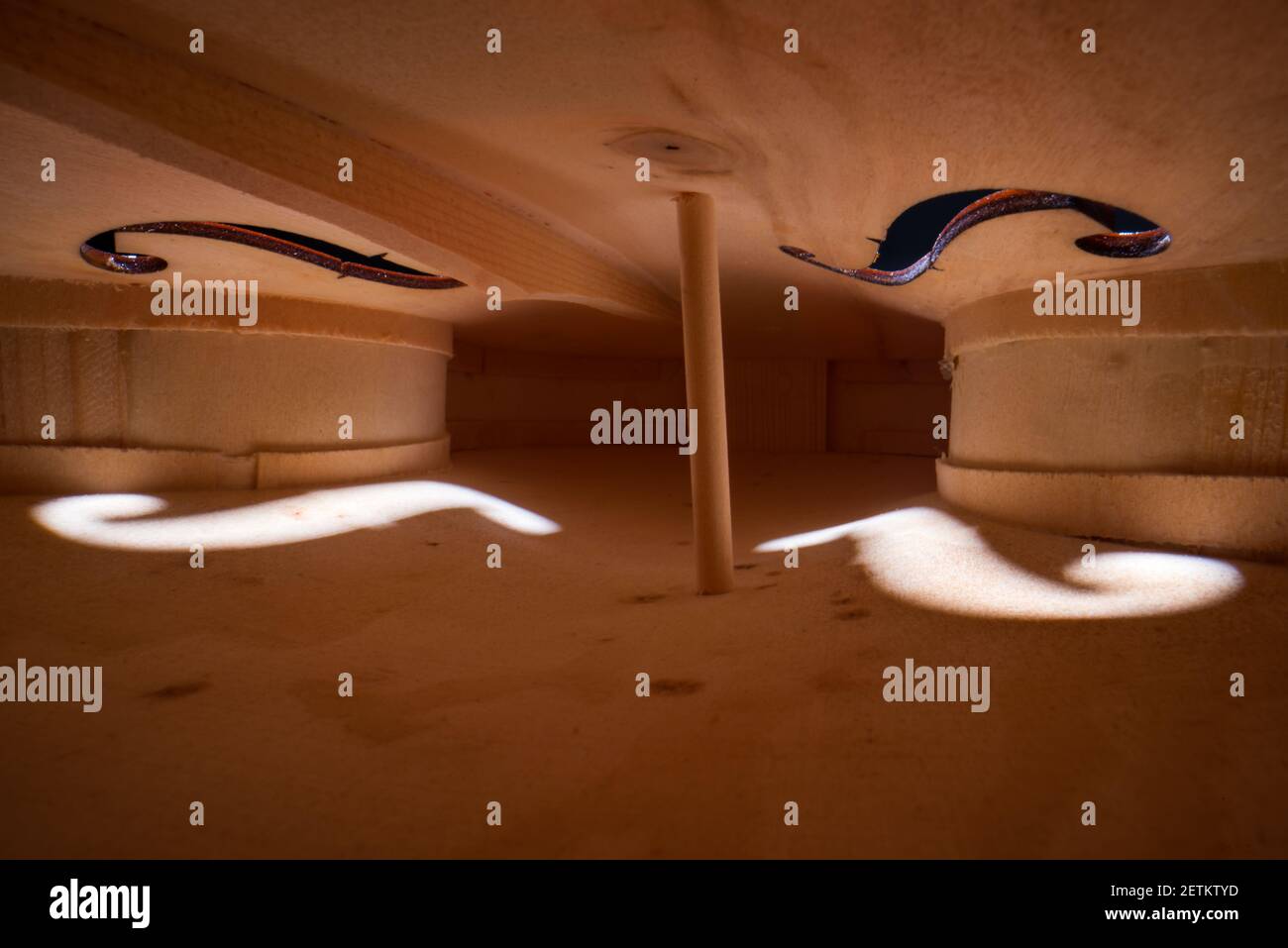 Inside view of a Violin Stock Photo - Alamy