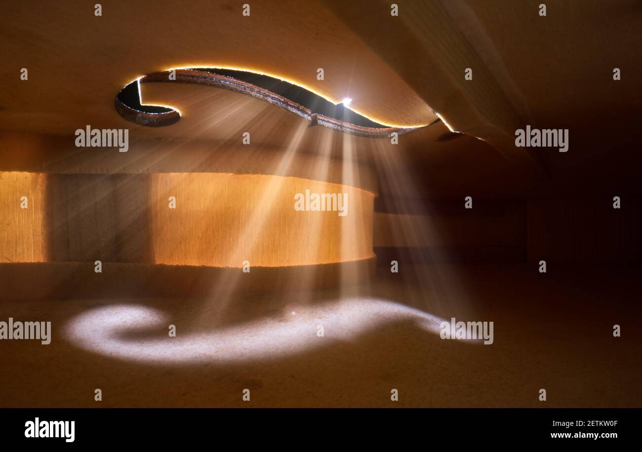 Inside view of a Violin Stock Photo - Alamy