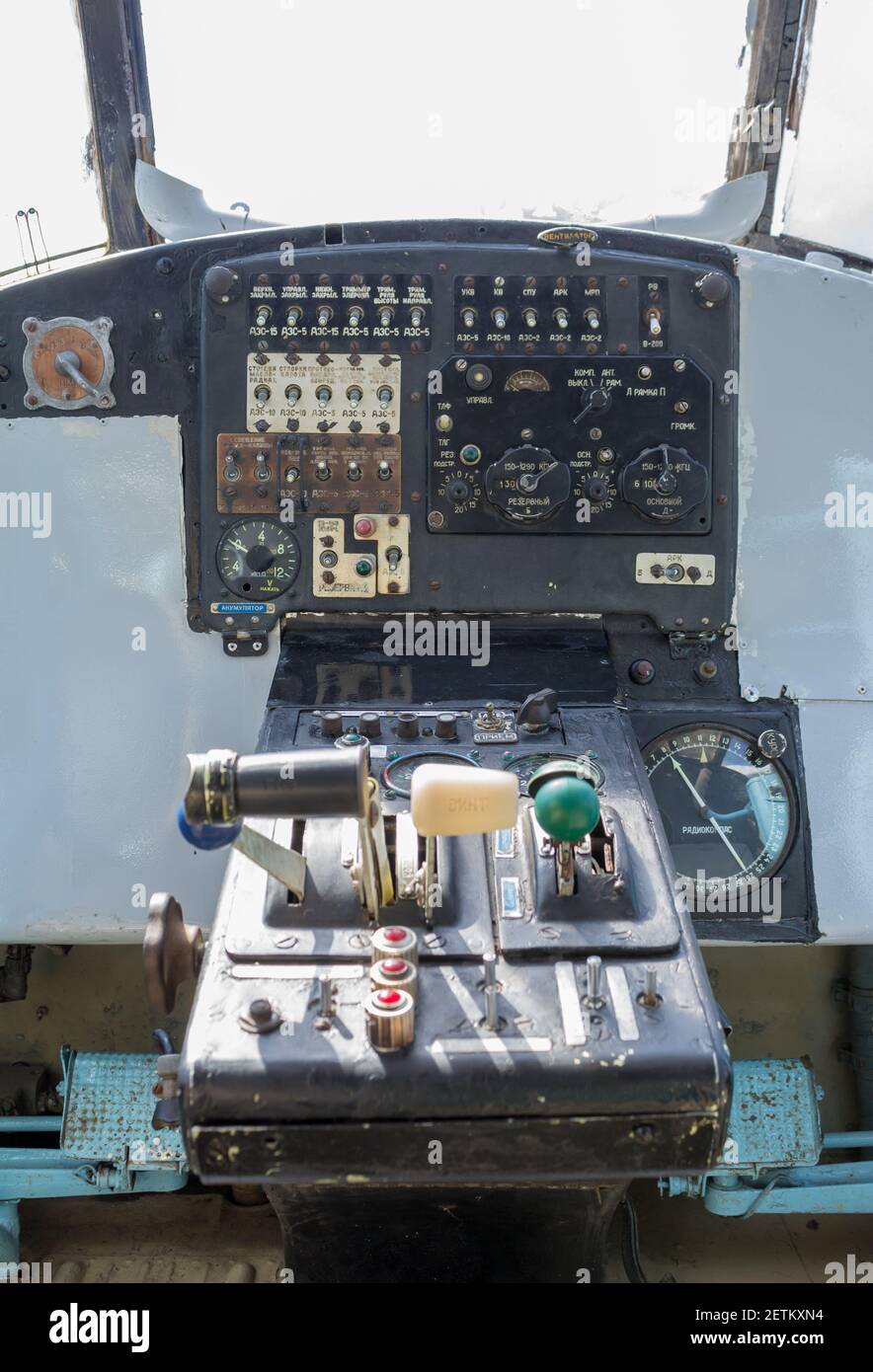 Cockpit old russian airplane hi-res stock photography and images - Alamy