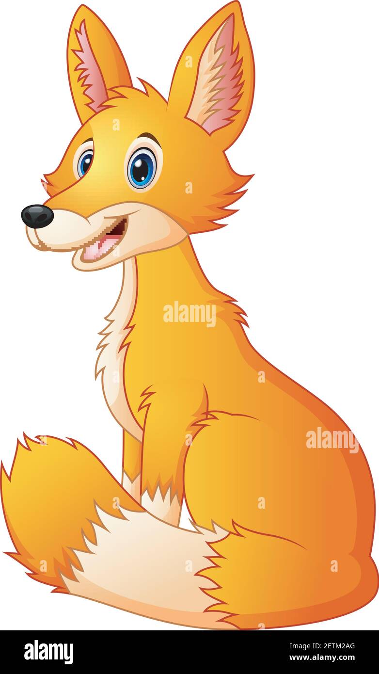 Vector illustration of Cute fox cartoon Stock Vector Image & Art - Alamy