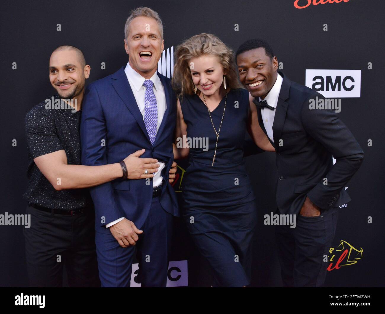 (L-R) Michael Mando, Patrick Fabian, Sarah Minnich and Brandon K ...