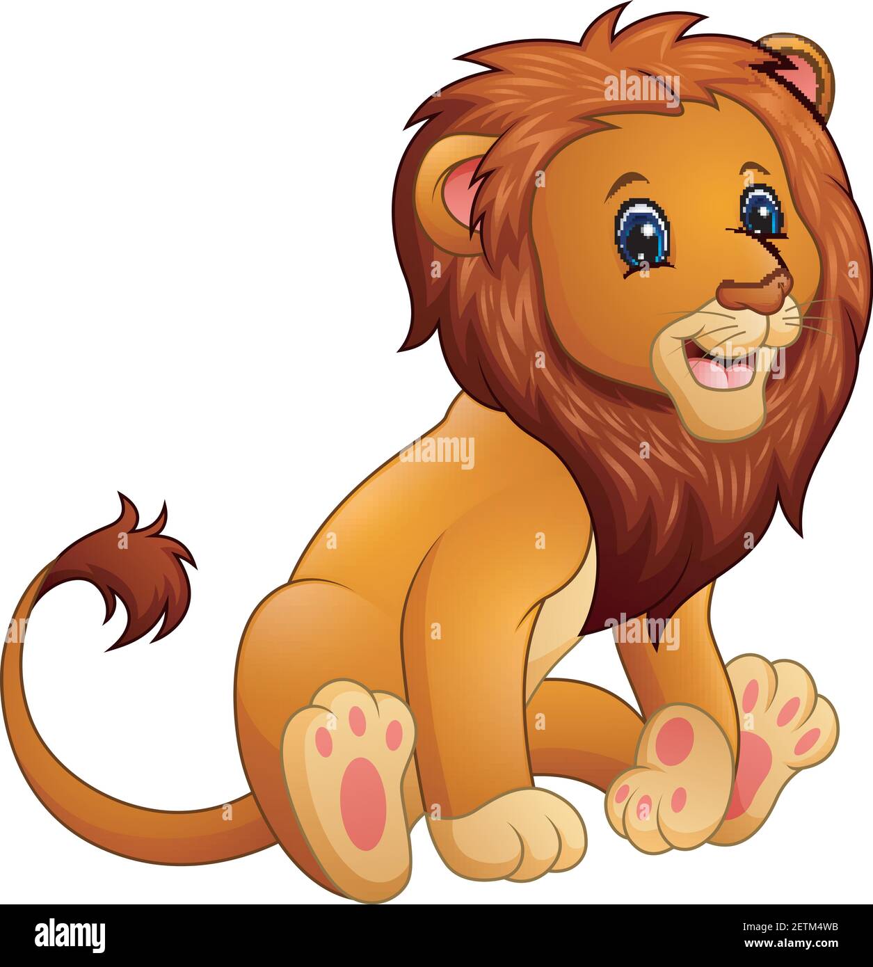 Vector illustration of Cute lion cartoon Stock Vector Image & Art - Alamy