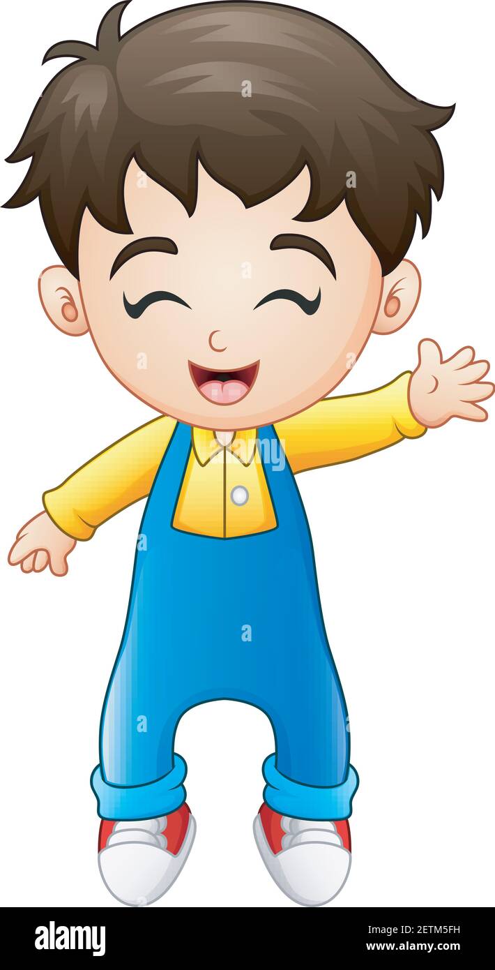 Cute Cartoon Boy Standing