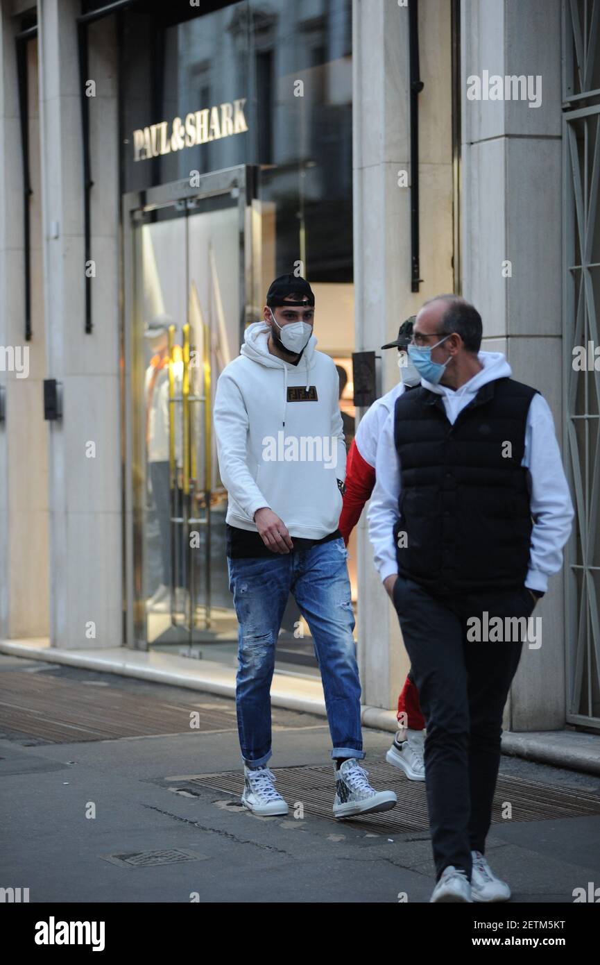 Milan, Gianluigi Donnarumma and girlfriend Alessia Elefante in the ...