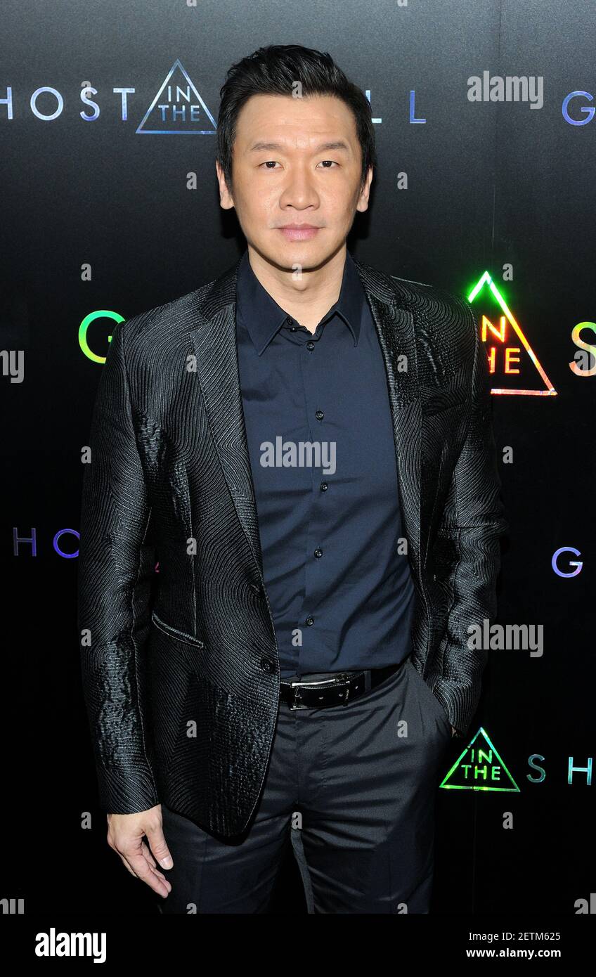 Actor Chin Hun attends the NY premiere of Ghost in the Shell at the AMC ...