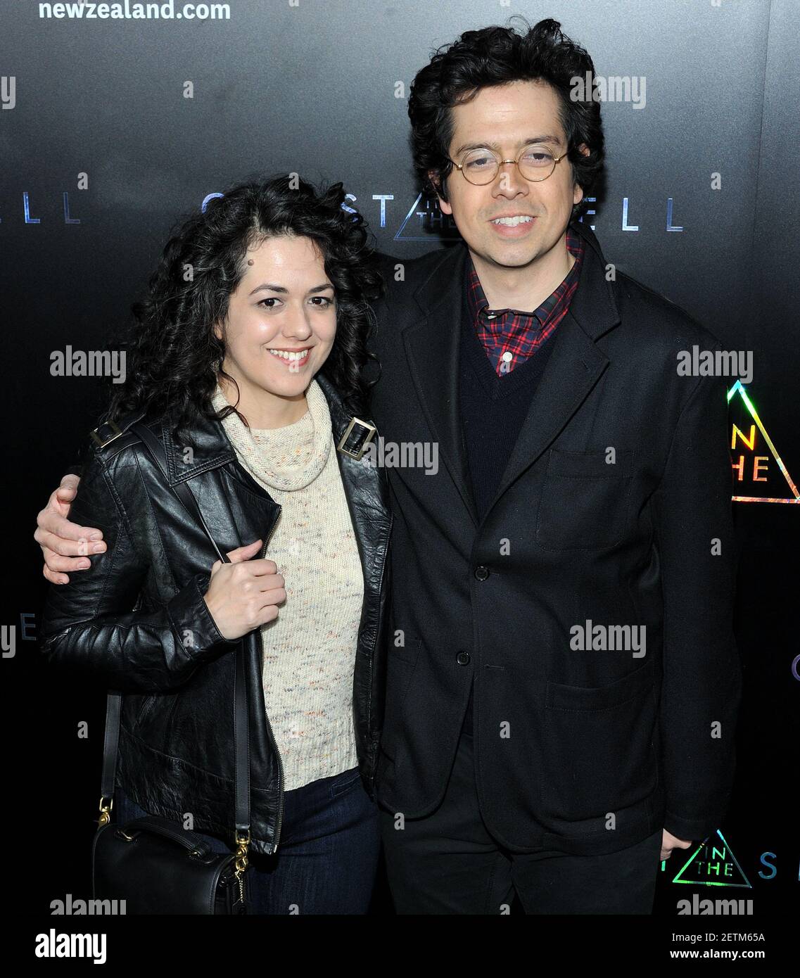 Actor Geoffrey Arends (R) attends the NY premiere of Ghost in the Shell ...