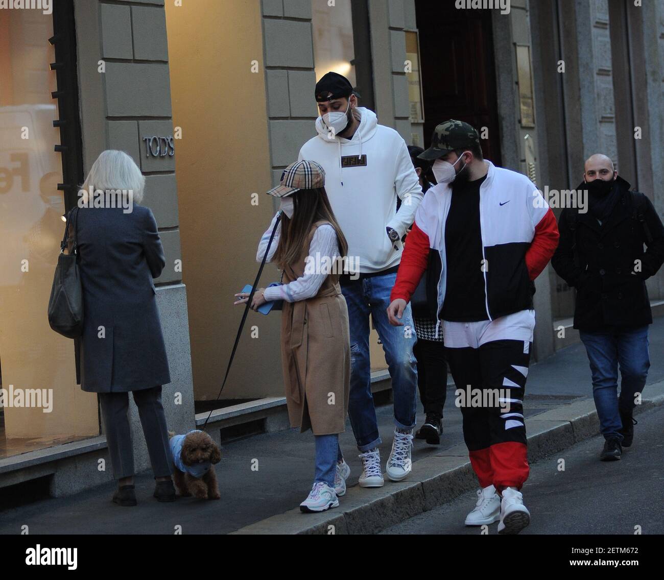 Milan, Gianluigi Donnarumma and girlfriend Alessia Elefante in the ...