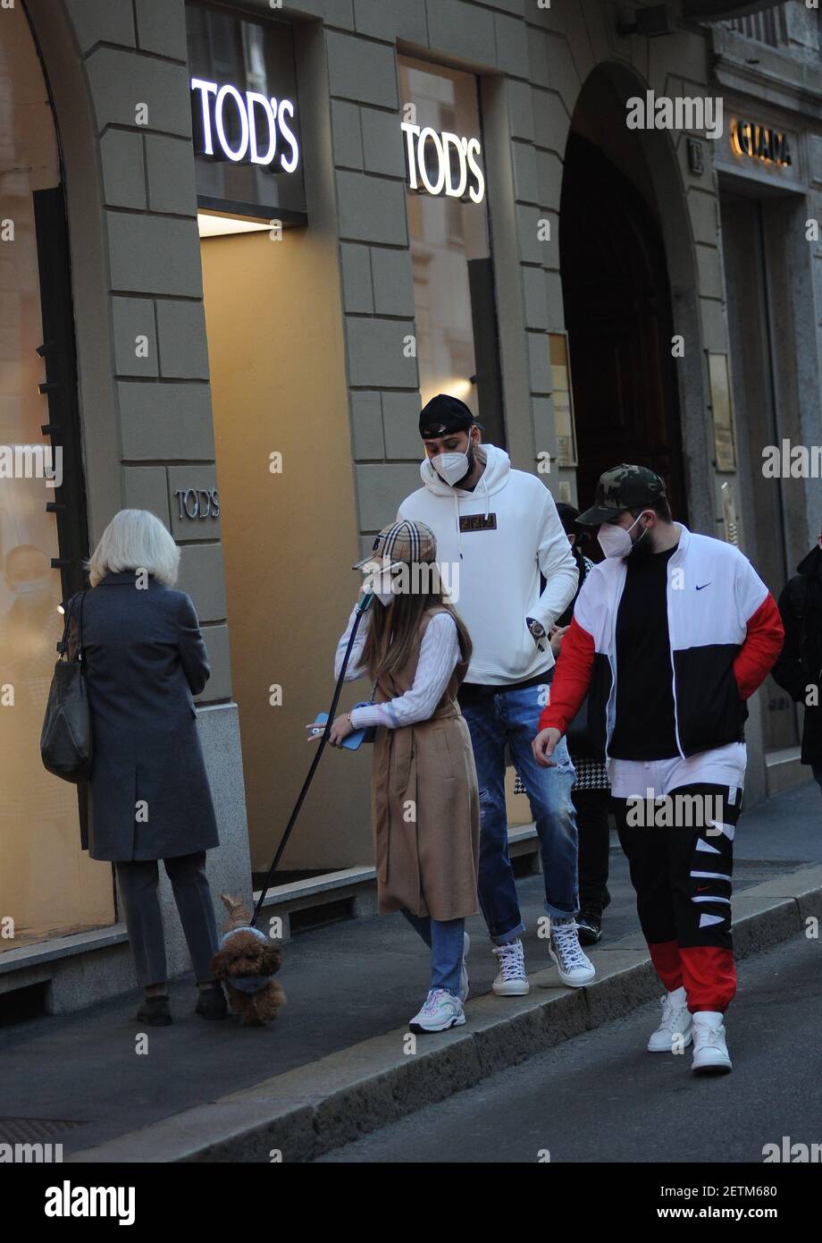Milan, Gianluigi Donnarumma and girlfriend Alessia Elefante in the ...