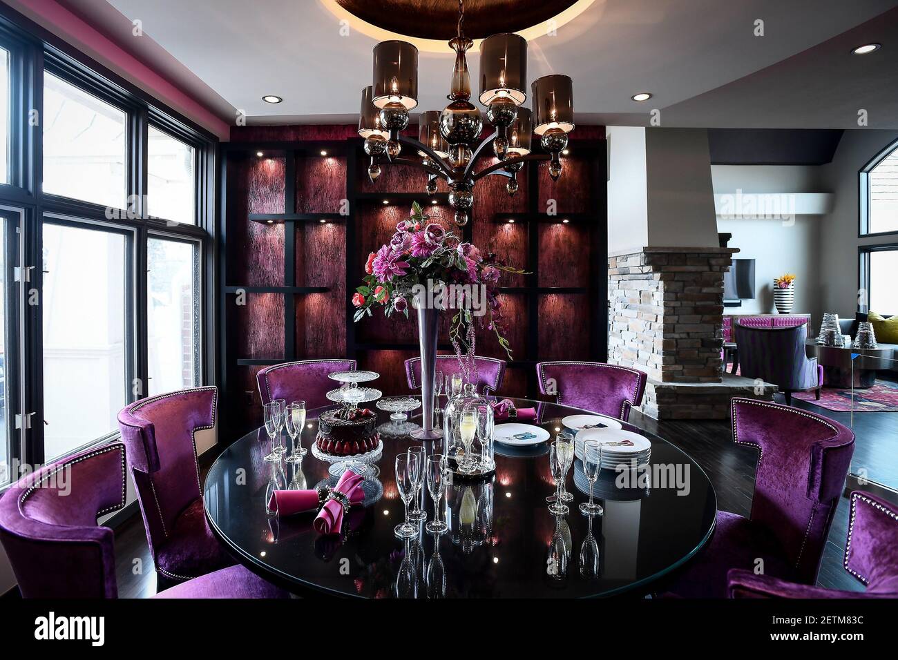 A paint treatment with seven layers of color was used on the lighted ...