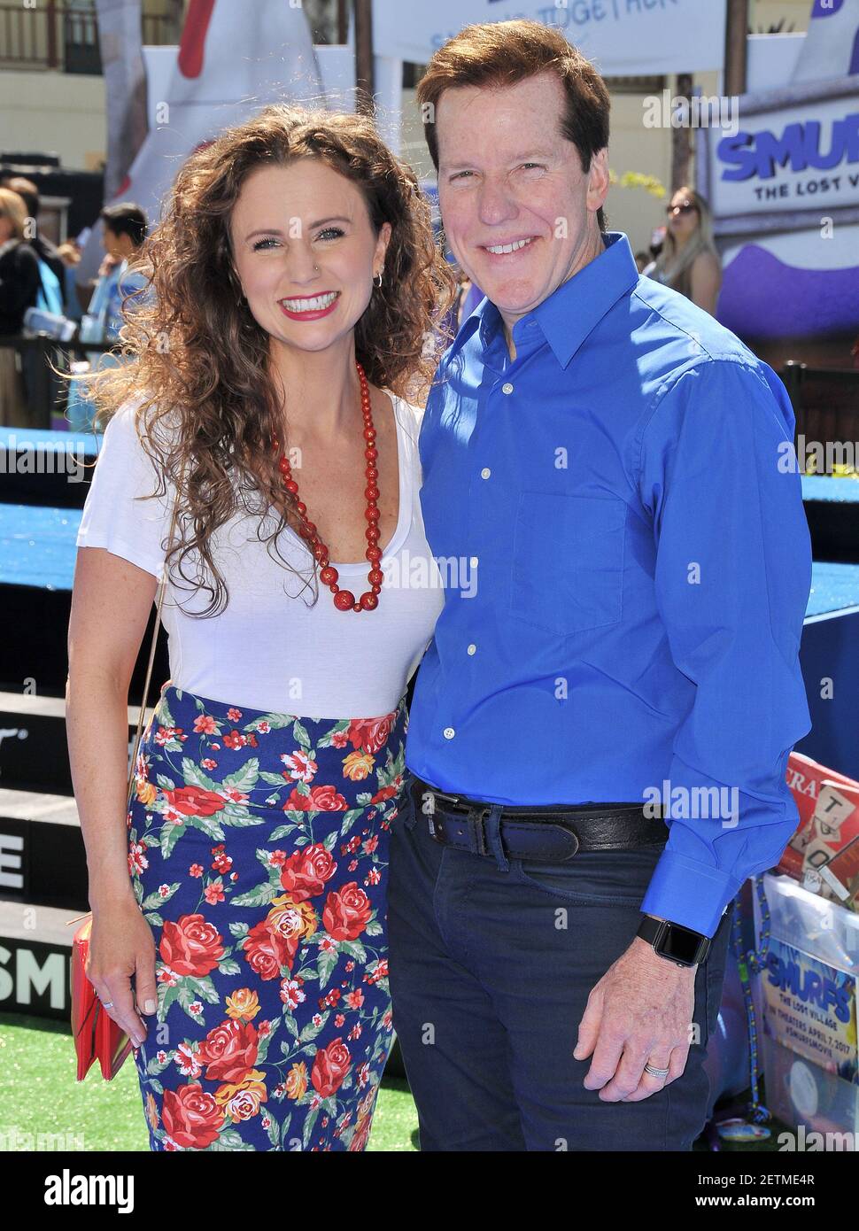 (L-R) Audrey Murdick and Jeff Dunham at the "Smurfs: The Lost Village ...