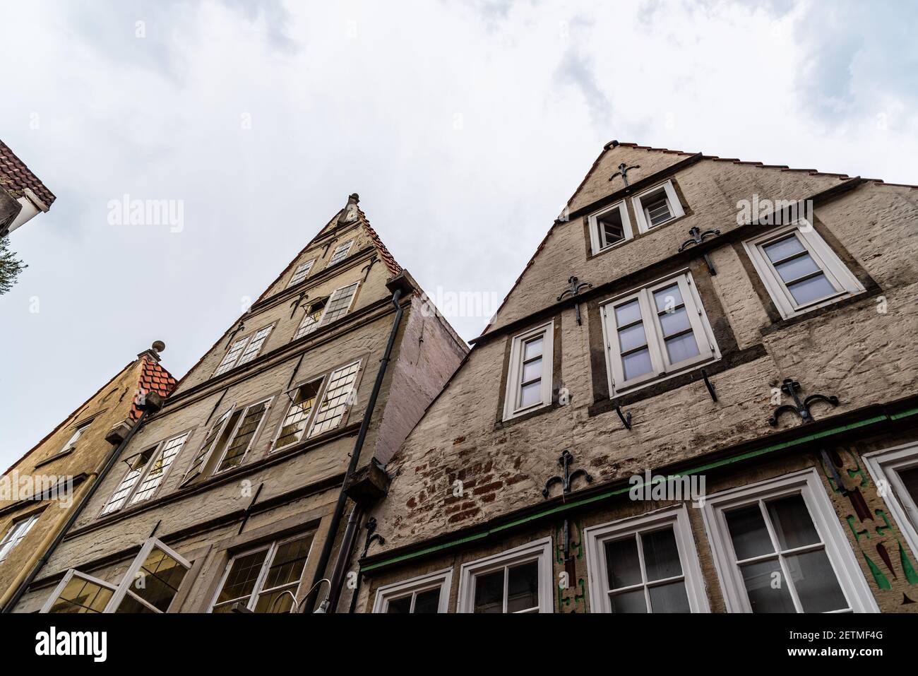 Picturesque gable houses in historic Schnoorviertel, a neighbourhood in ...