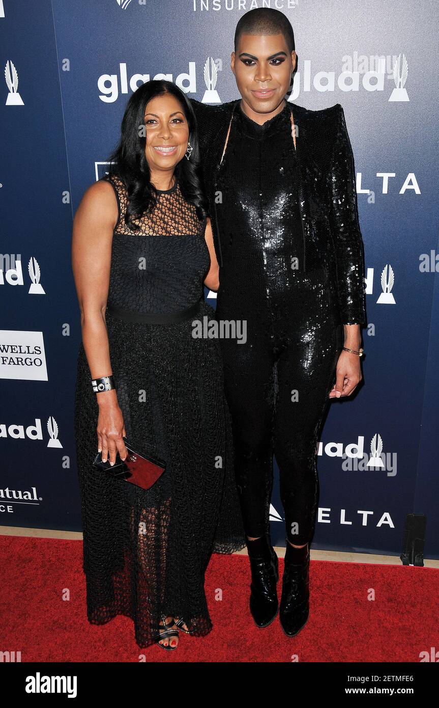 (L-R) Cookie Johnson and EJ johnson arrives at the 28th Annual GLAAD ...