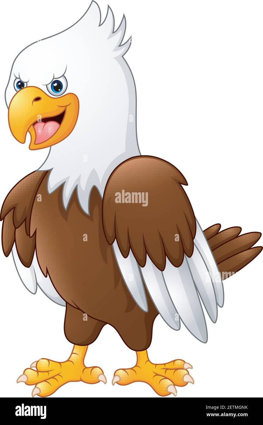 Vector illustration of Cartoon funny eagle Stock Vector Image & Art - Alamy