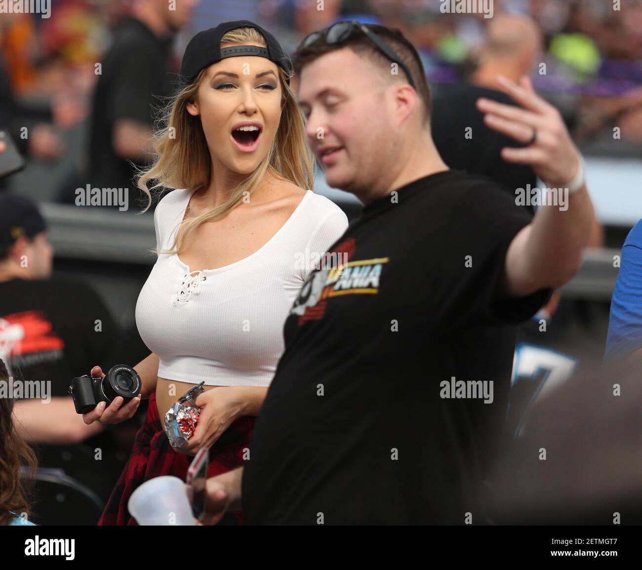 Fans take pictures during WrestleMania 33 on Sunday, April 2, 2017 at ...