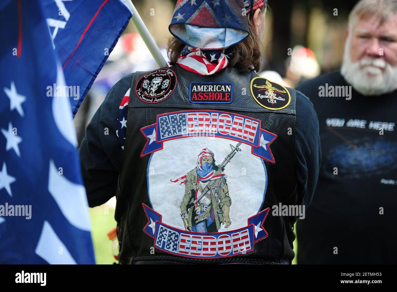 American Freedom Motorcycle Association riders attend a pro-Trump rally ...