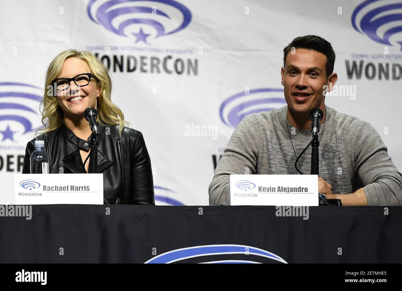ANAHEIM, CA - APRIL 2: Cast members Rachael Harris and Kevin Alejandro ...