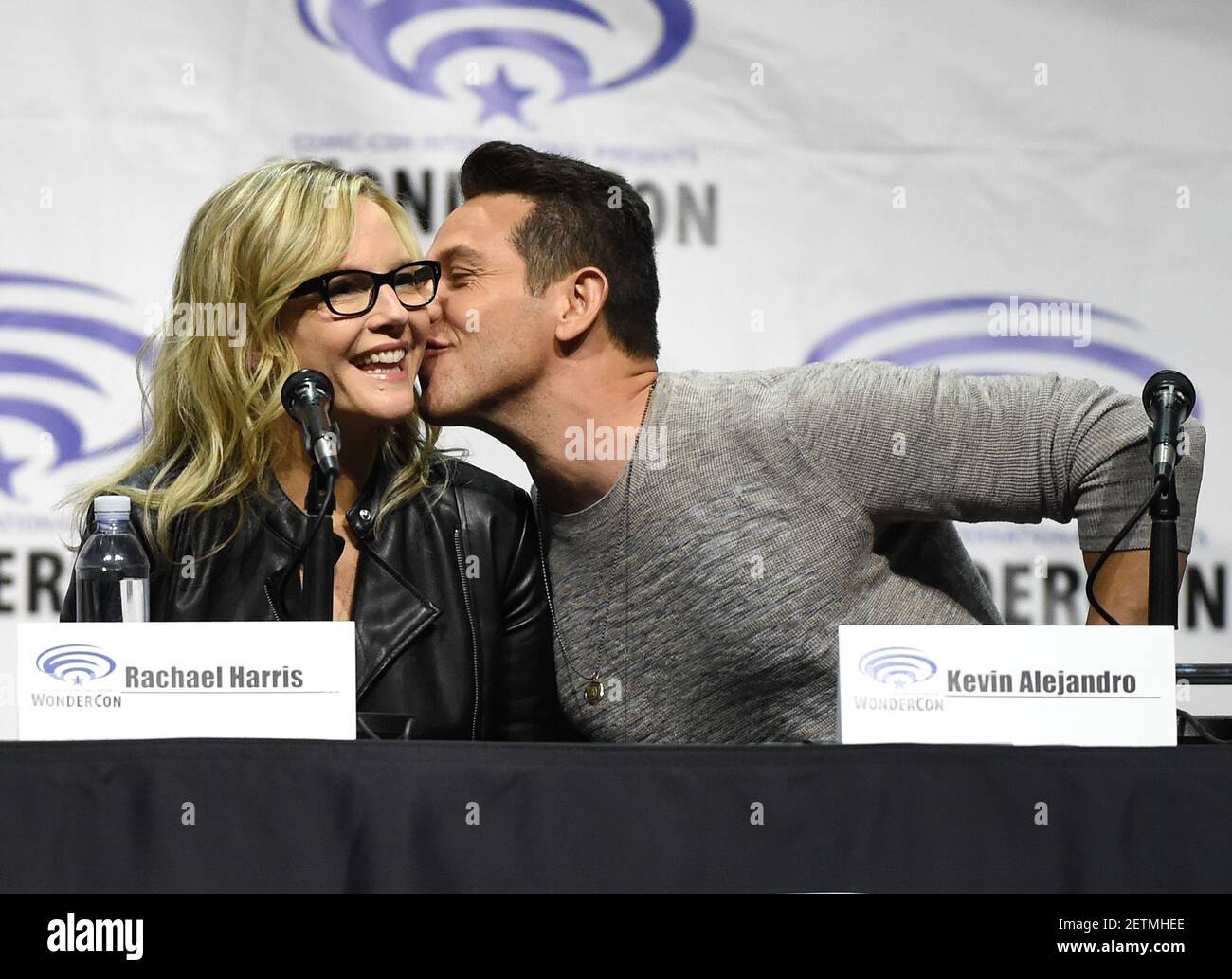 ANAHEIM, CA - APRIL 2: Cast members Rachael Harris and Kevin Alejandro ...