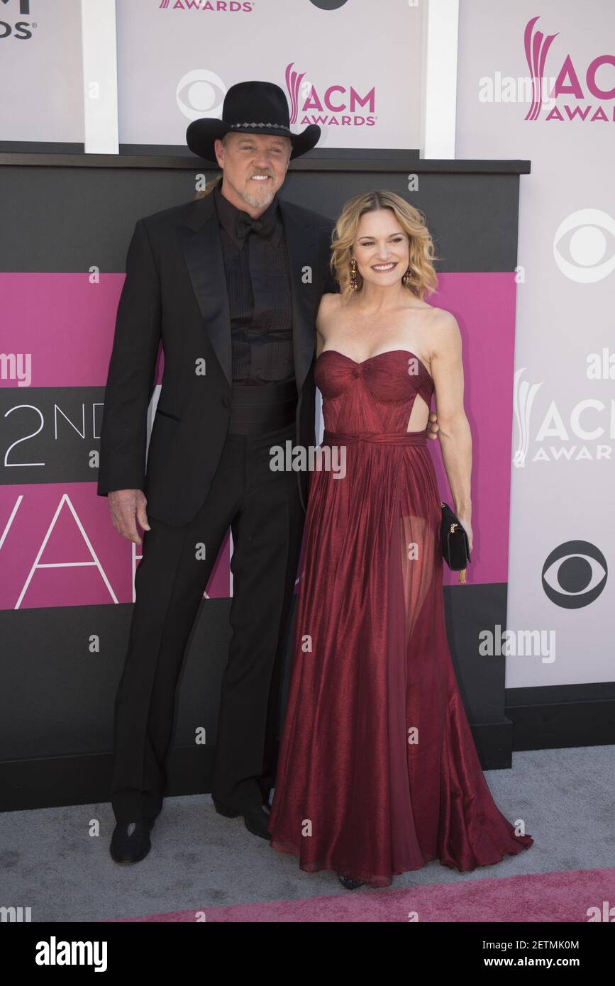 Trace Adkins, left, and Rhonda Forlaw arrive on the red carpet at the ...
