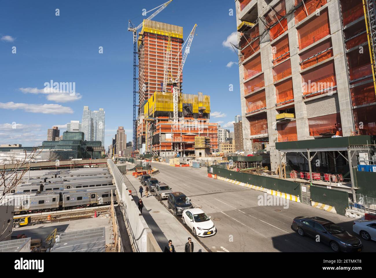 Construction of the Hudson Yards development in New York on Sunday ...