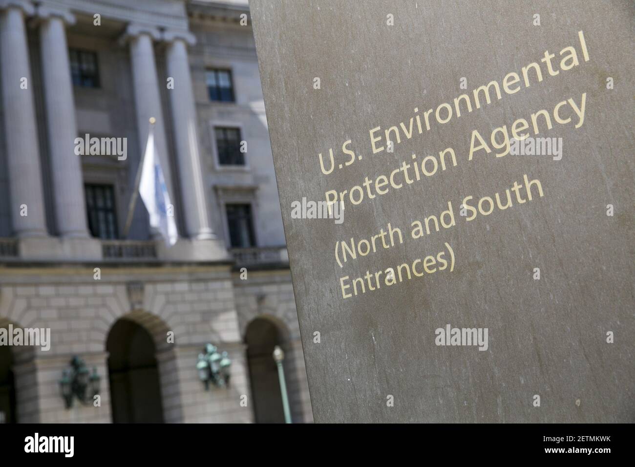 A logo sign outside of the headquarters of the United States ...