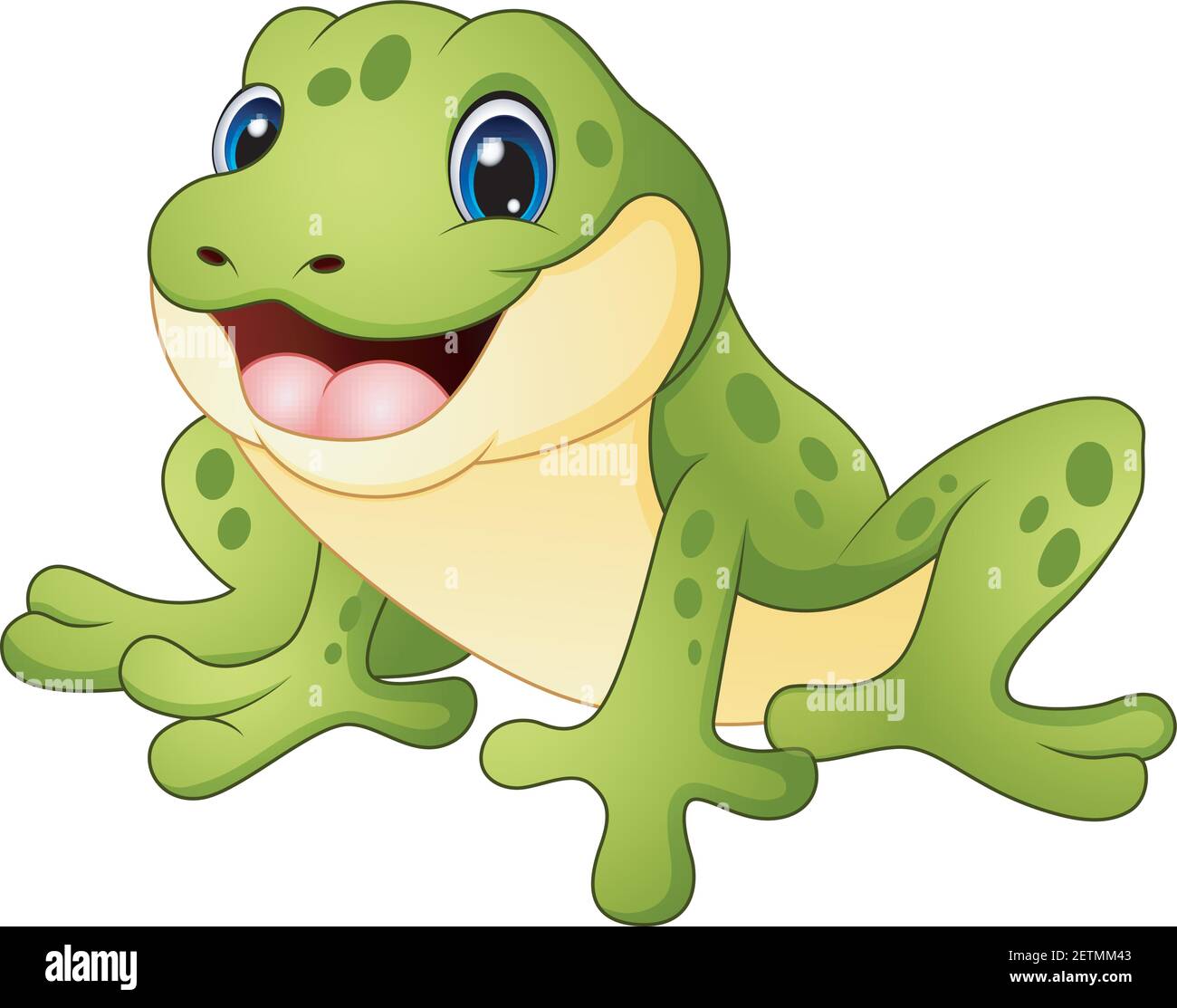 Cartoon illustration of funny frog Stock Vector Image & Art - Alamy