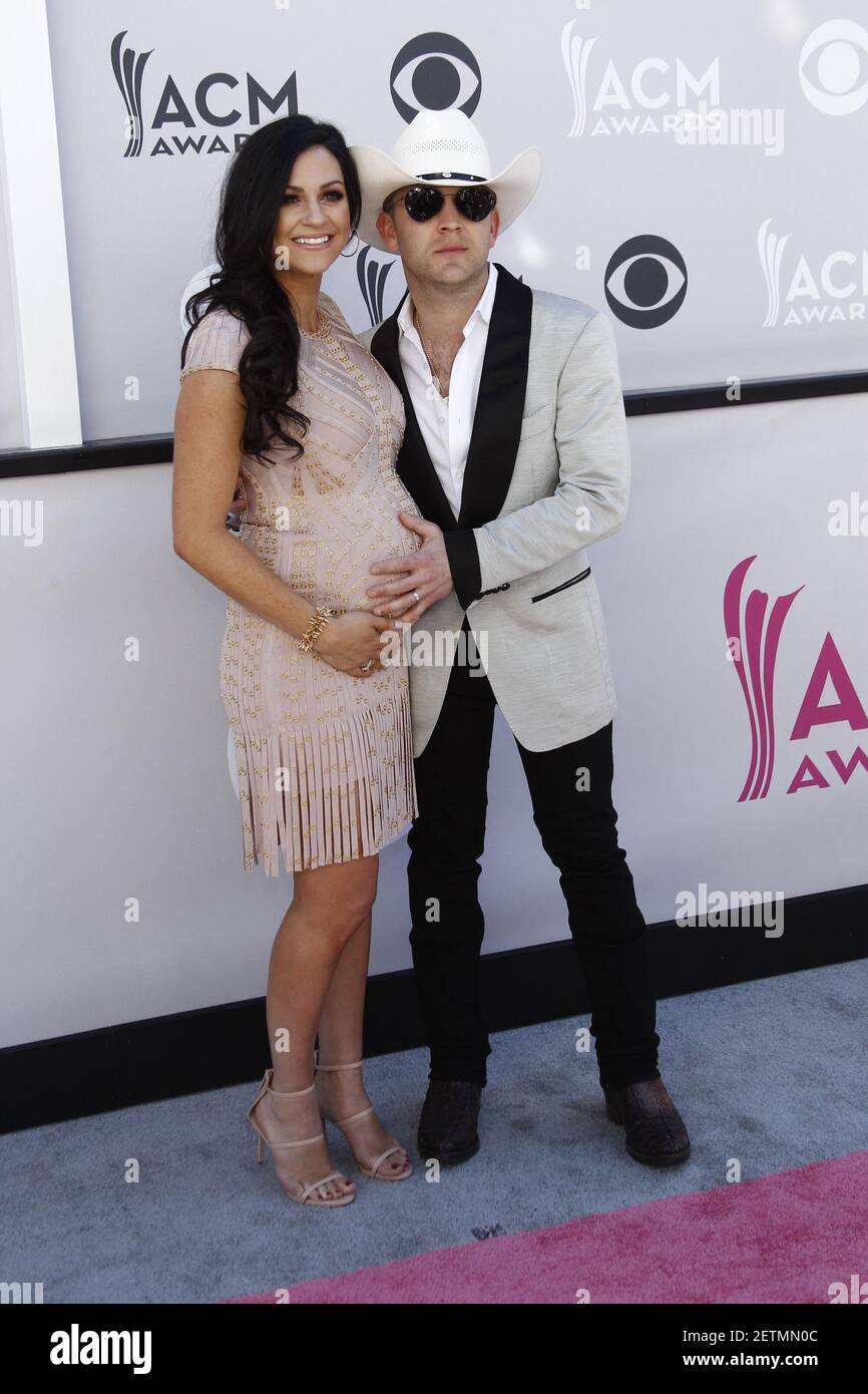 Kate Moore and Justin Moore arrive for the 52nd Academy of Country ...