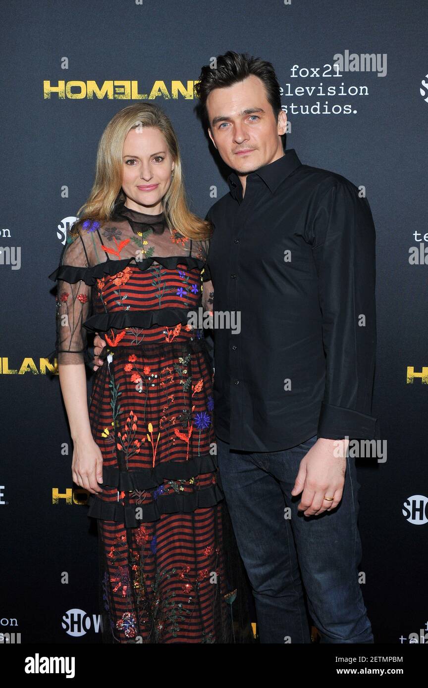 HOLLYWOOD, CA - APRIL 3: Rupert Friend and wife Aimee Mullins attends a ...