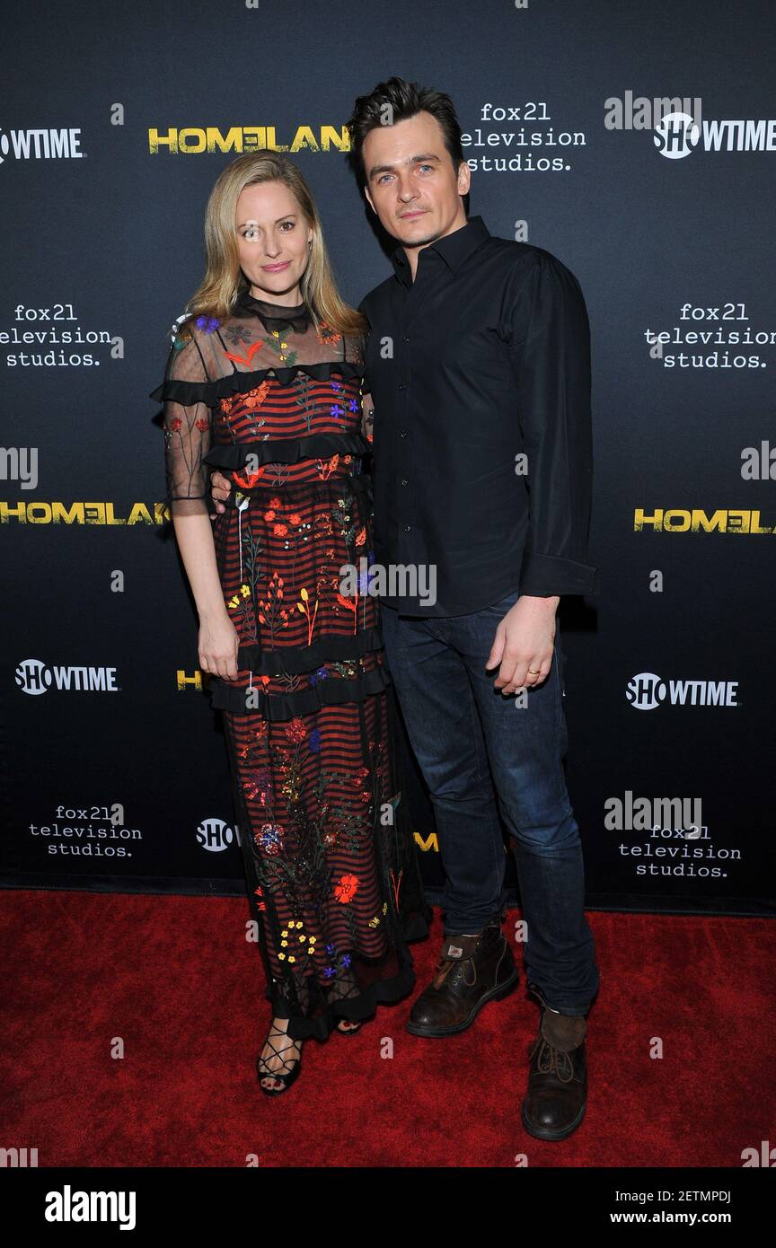 HOLLYWOOD, CA - APRIL 3: Rupert Friend and wife Aimee Mullins attends a ...