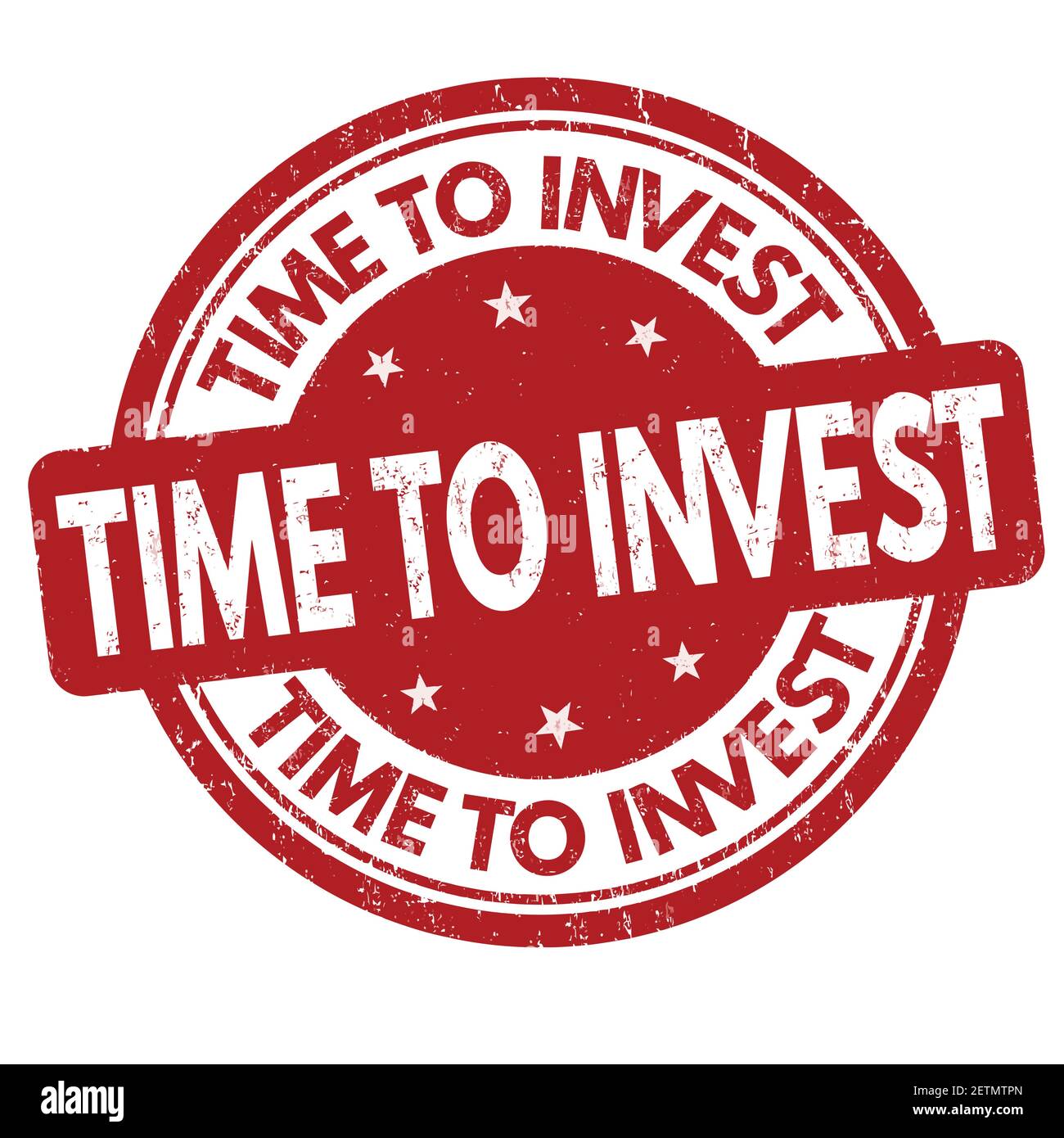 Time to invest grunge rubber stamp on white background, vector ...