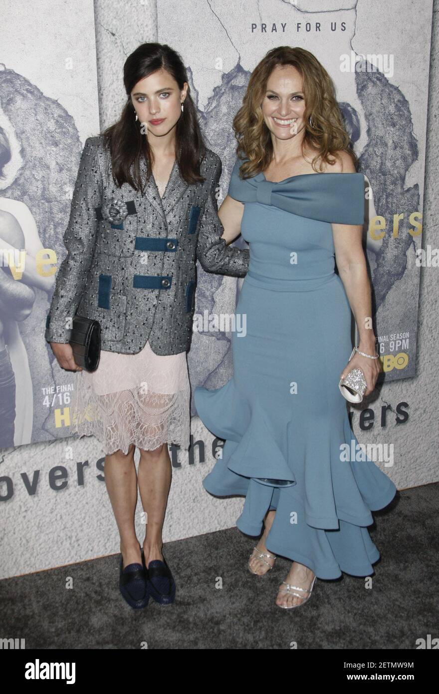 Actresses Margaret Qualley and Amy Brenneman attend the premiere of HBO ...