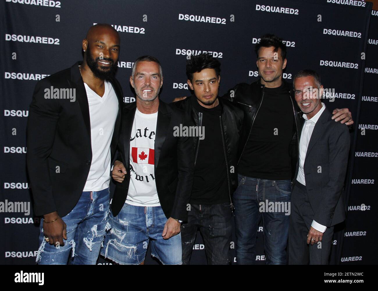 Tyson Beckford, Dan Caten, Jamie King, Ricky Martin and Dean Caten ...