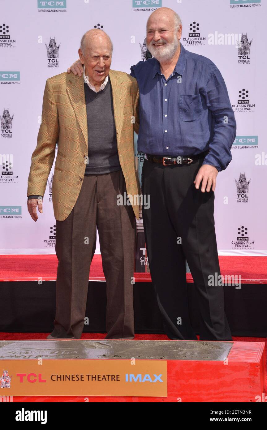Carl Reiner and Rob Reiner Hand and Footprint Ceremony held at the TCL ...