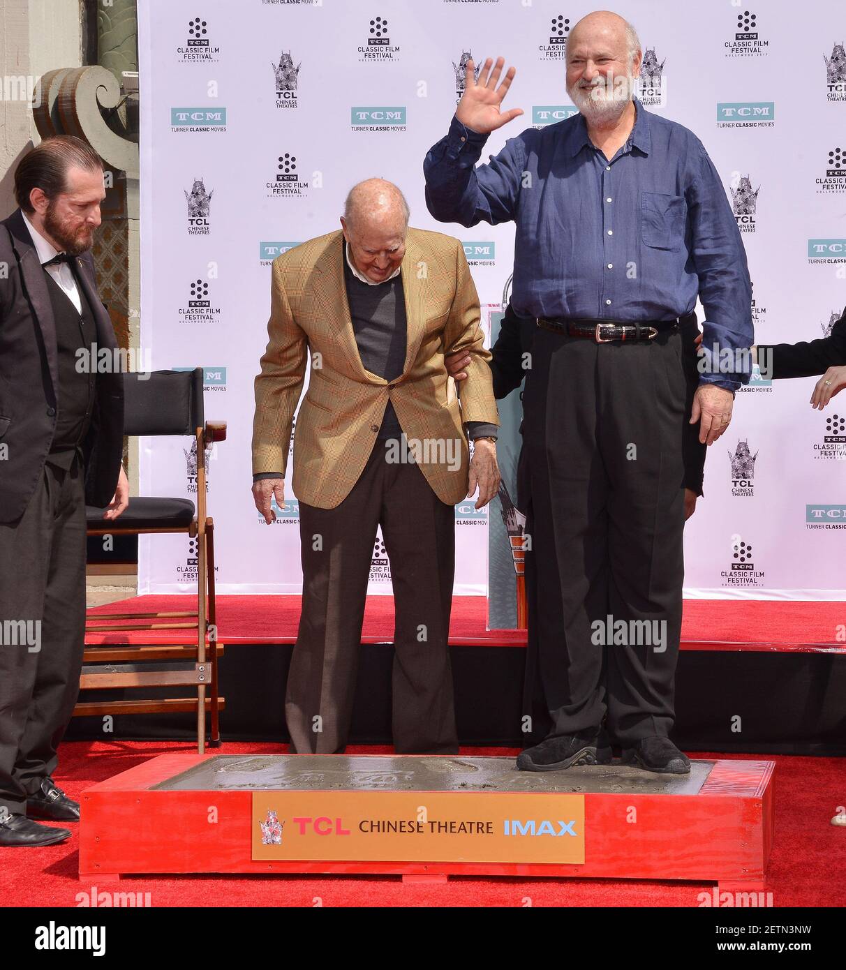 Carl Reiner and Rob Reiner Hand and Footprint Ceremony held at the TCL ...