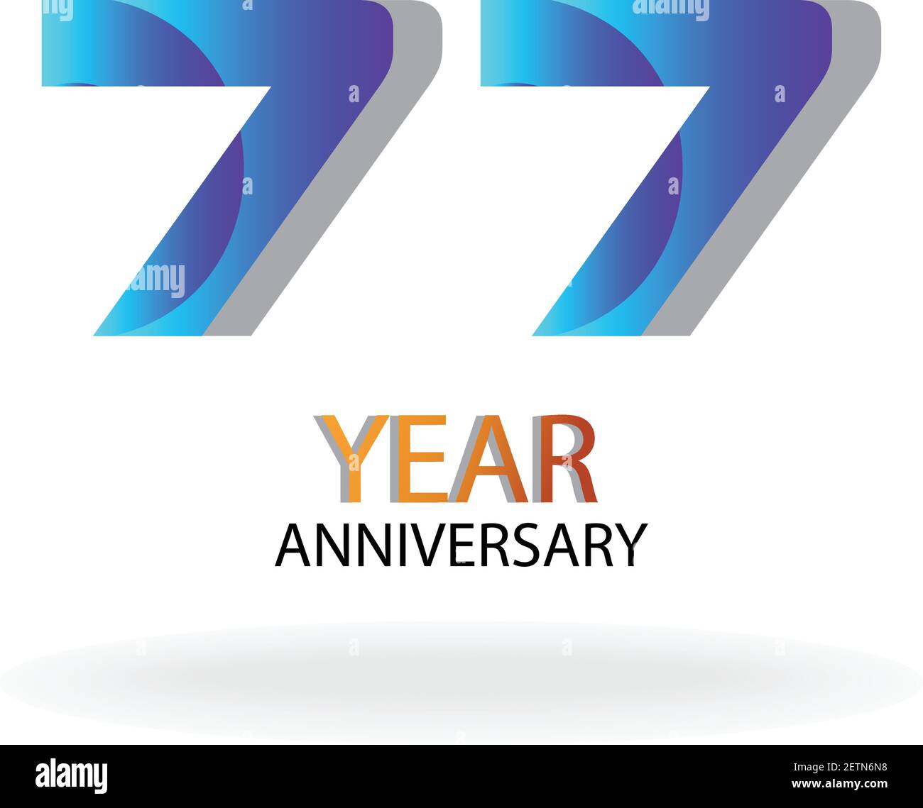 77 birthday logo hi-res stock photography and images - Alamy