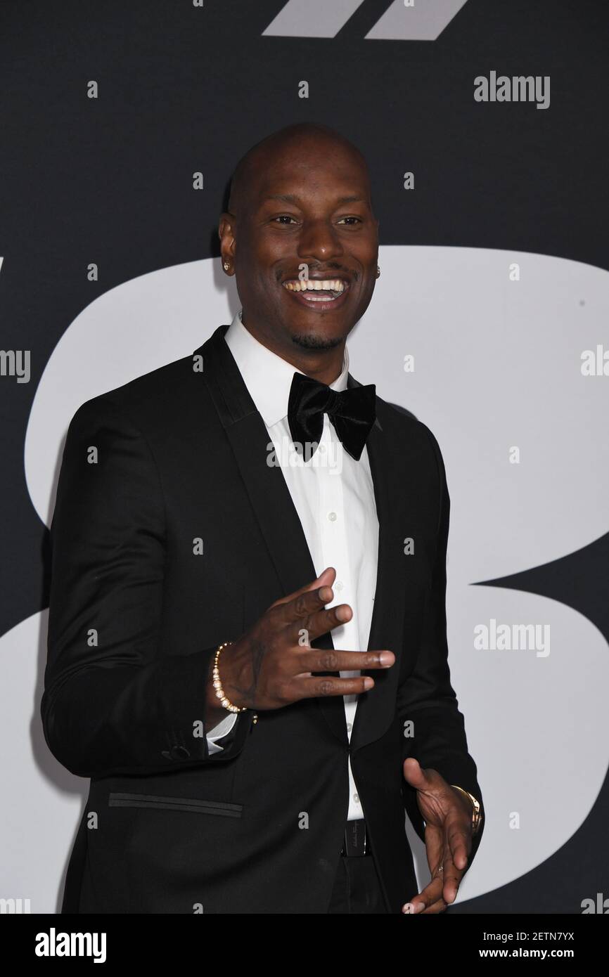 Tyrese Gibson arrives to The Fate Of The Furious World Premiere, held ...