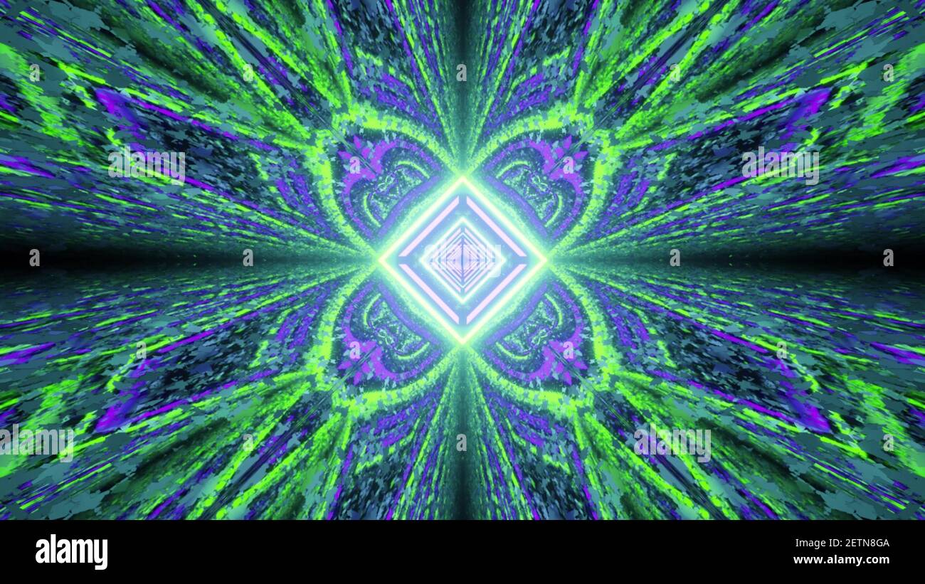 3D illustration of artistic geometric flower shaped pattern Stock Photo ...