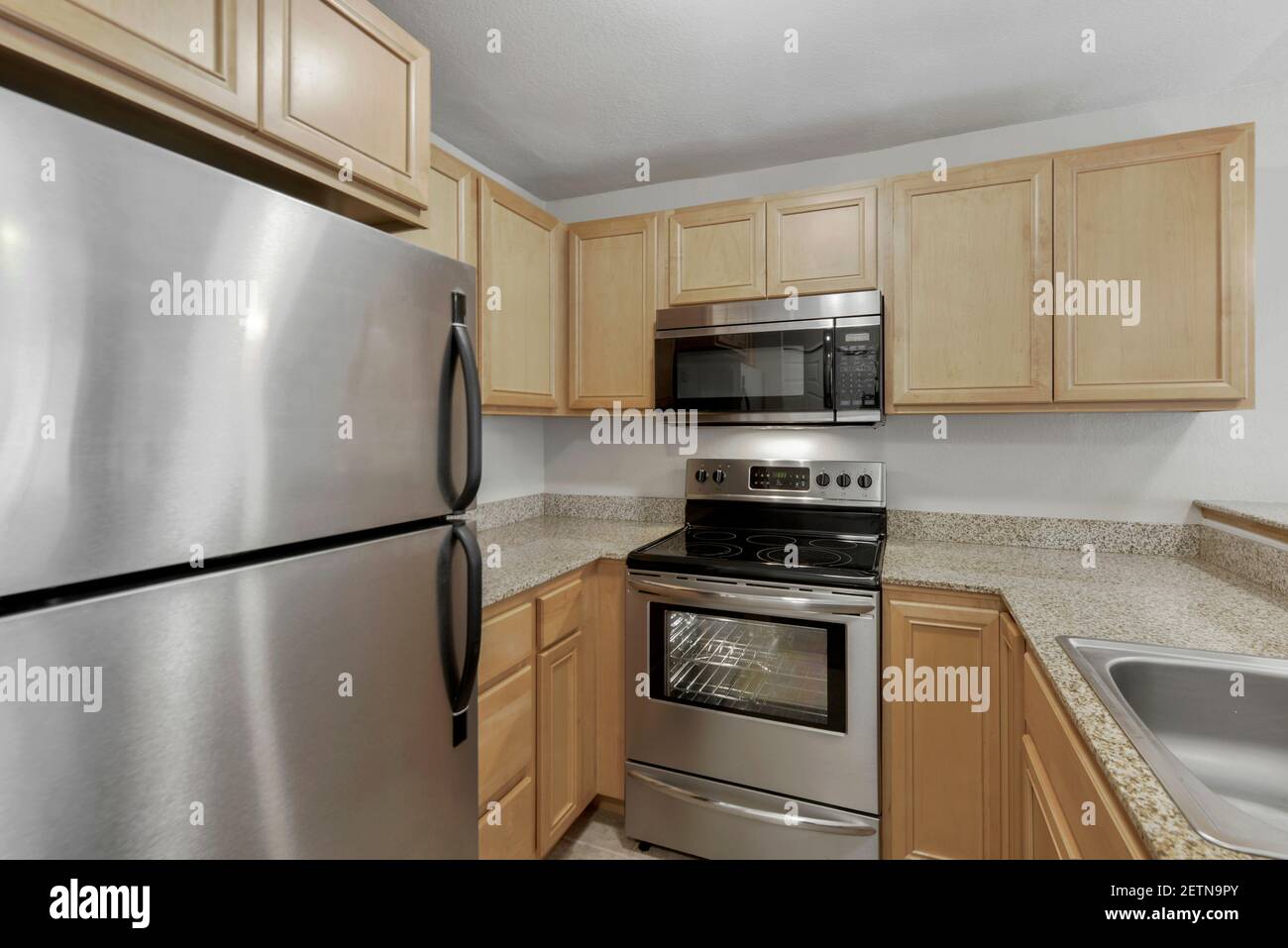 Modern residential kitchen interior Stock Photo - Alamy