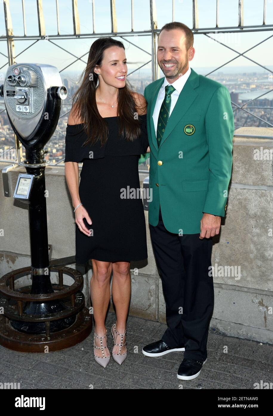 2017 Masters champion Sergio Garcia and fiance Angela Akins visit the ...