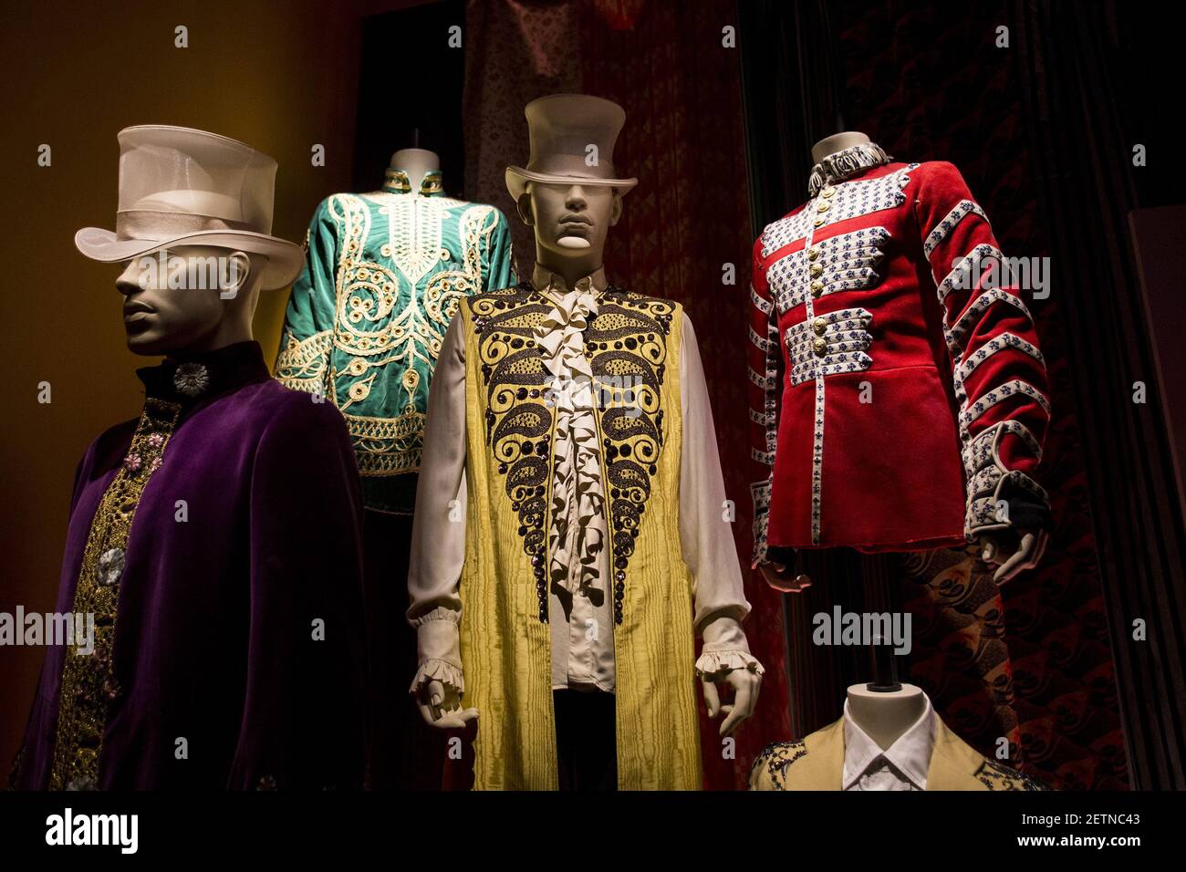 Outfits worn by The Rolling Stones are on display at The Rolling Stones ...
