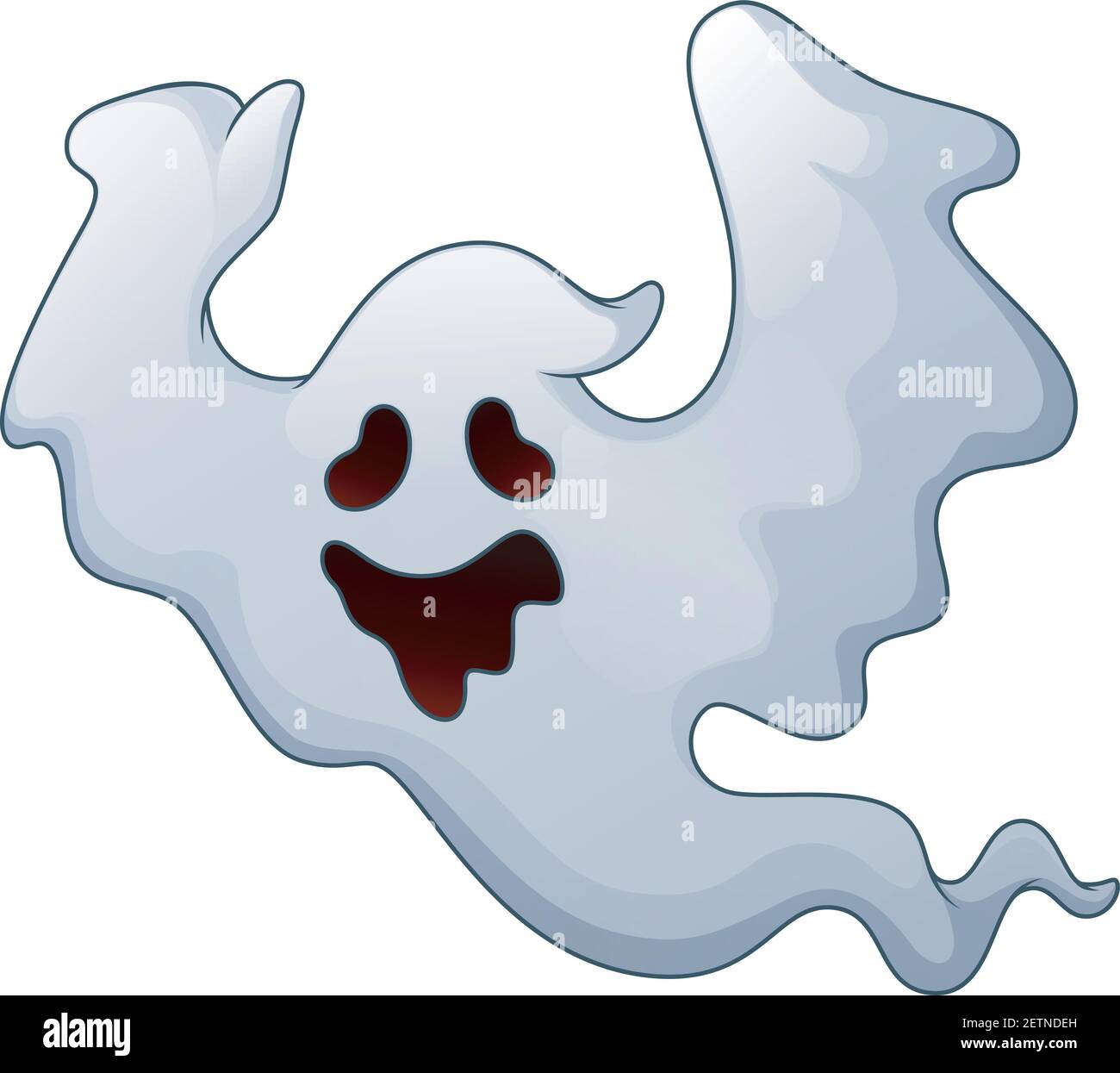 Vector illustration of Spooky halloween ghost Stock Vector Image & Art ...