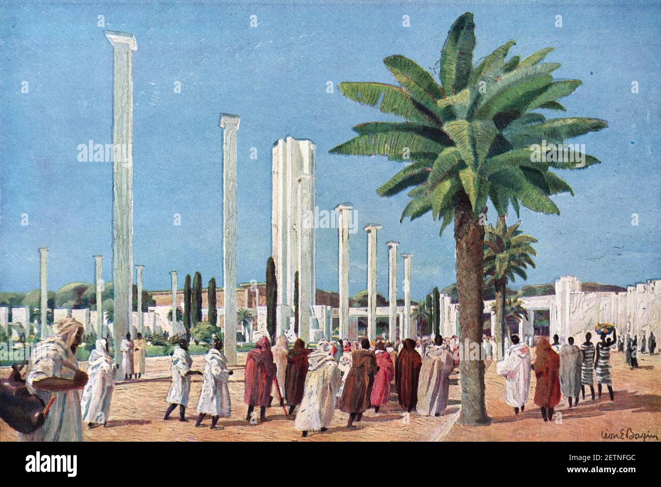 Colour Illustration of the Entrance to the 1931 Paris Colonial ...