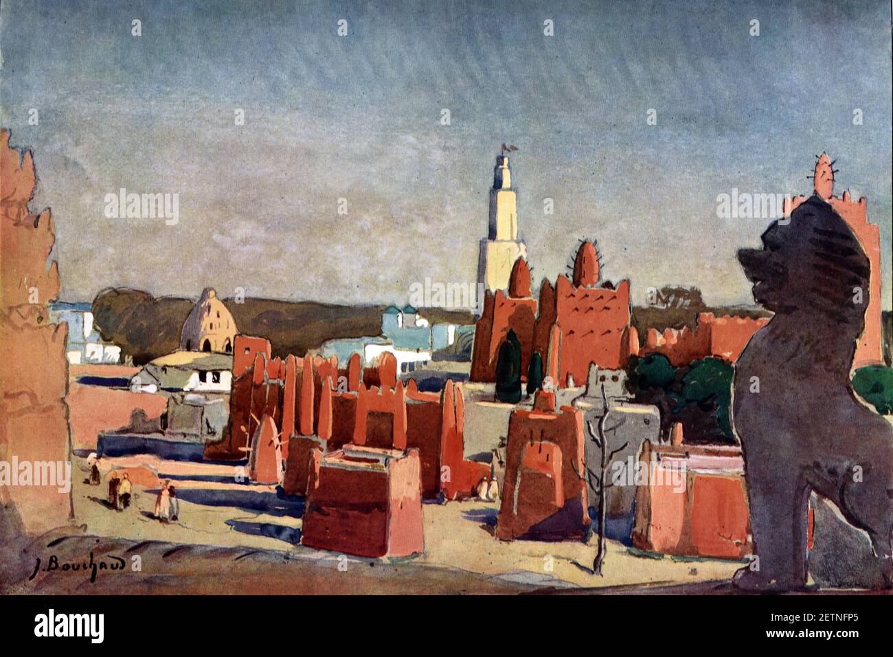 Colour Illustration Showing Overall View of the 1931 Paris Colonial ...