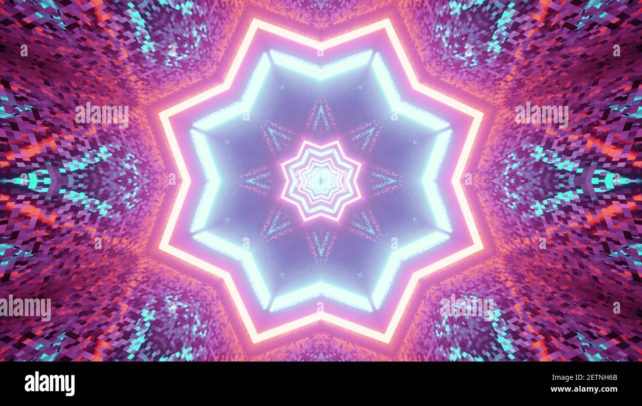 Star shaped pattern with light reflections 3d illustration Stock Photo ...