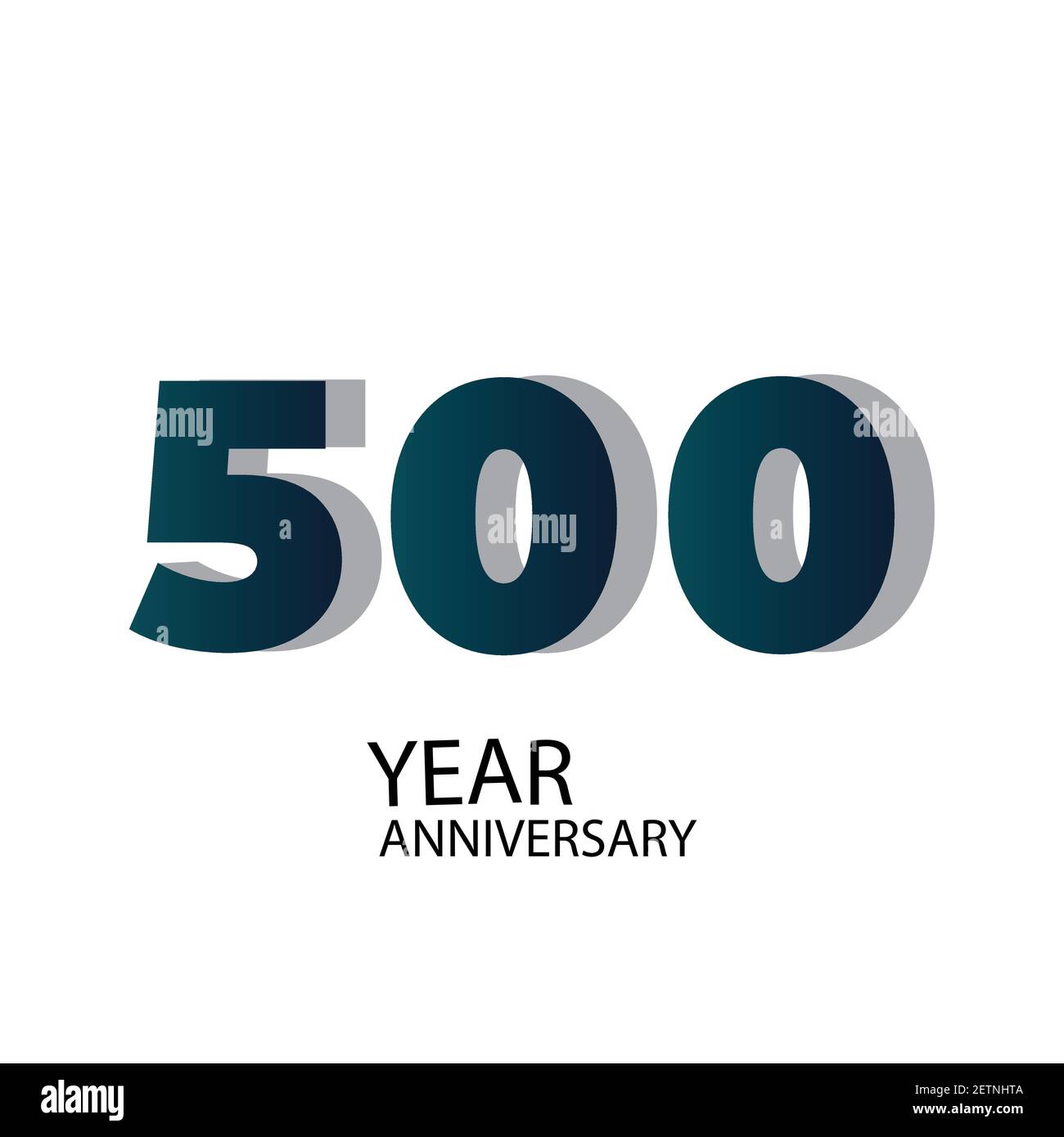 500 Year Anniversary Vector Template Design Illustration Blue Elegant ...