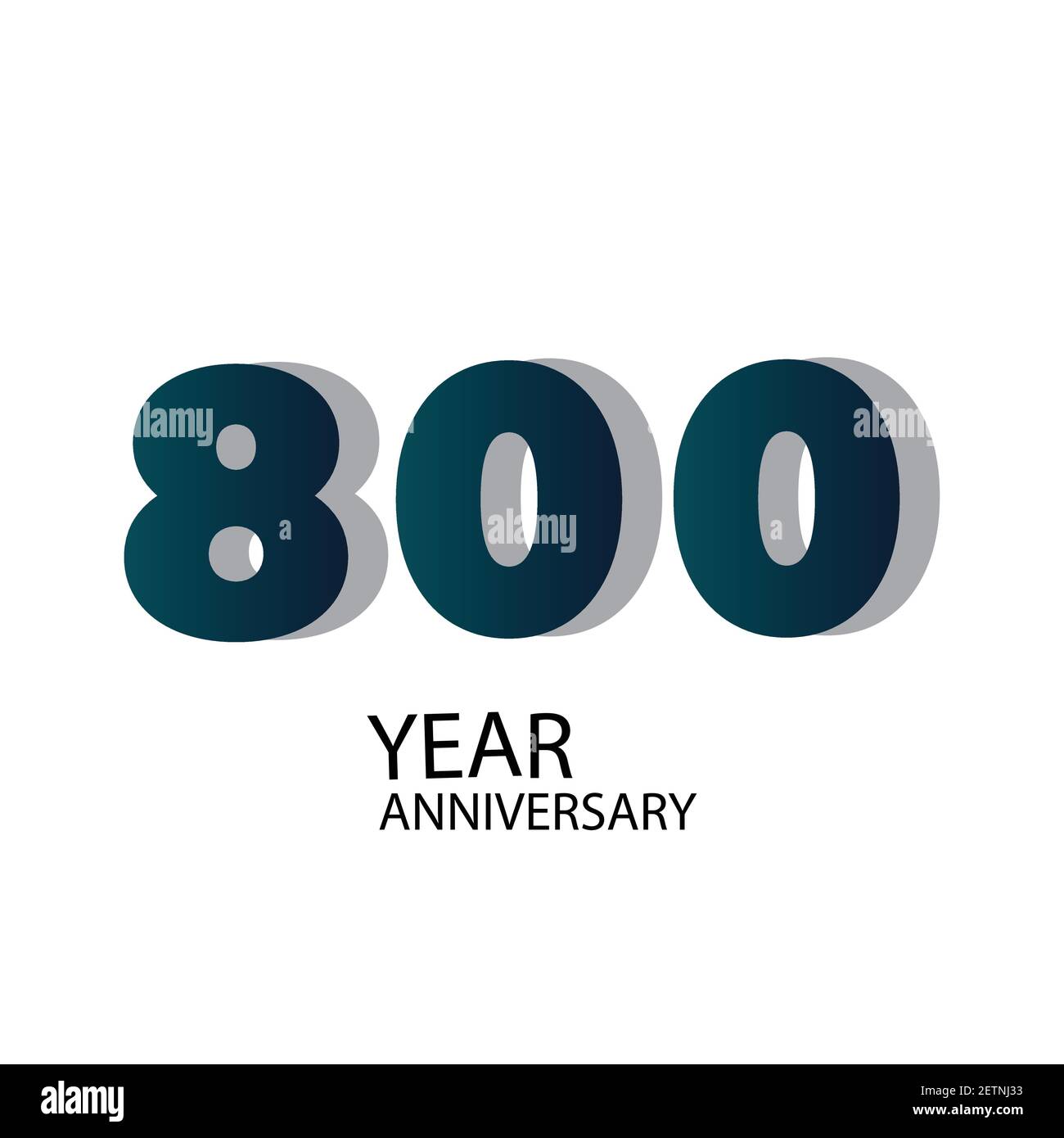 800 Year Anniversary Vector Template Design Illustration Blue Elegant ...